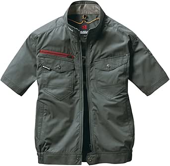 Amazon.co.jp: [BURTLE] ファン付き作業服 バートル エアークラフト 半袖ブルゾン(服のみ) AC7146 5Lサイズ 59オリーブグレー : ファッション