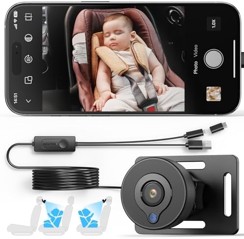 Amazon.com : HNSEM Baby Car Camera for iPhone - 360°Rotating USB Plug ...
