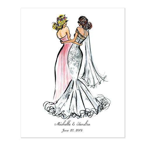Bride And Maid Of Honor Cartoon