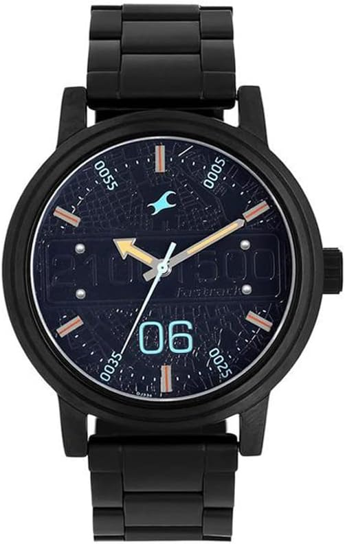 Fastrack Mens Analog Black Dial Black Band Metal Watch : Amazon.in: Watches