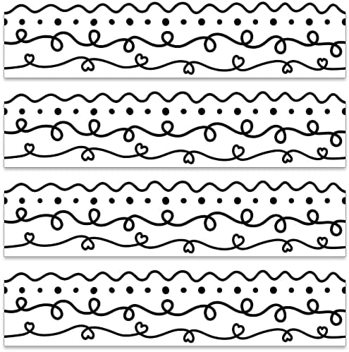 Amazon.com: 44 Pcs Squiggles and Dots Die Cut Border Trim Bulletin ...