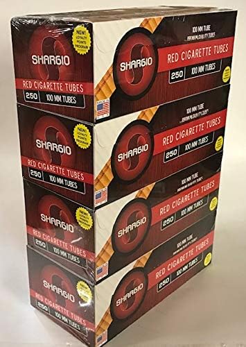 Amazon | Shargio Cigarette Tubes 250ct Box -Red 100mm Full Flavor (4 ...