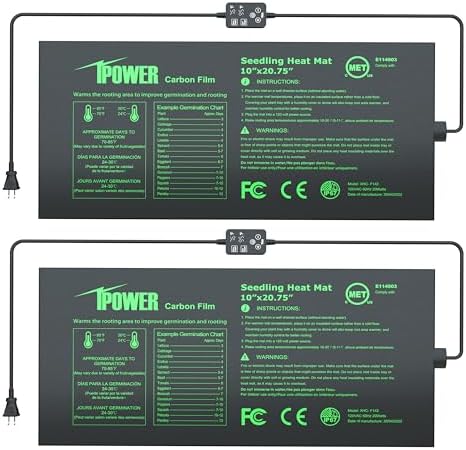Amazon.com: iPower 2-Pack Seedling Heat Mat for Plants with Dual Digital Temperature Controller ...
