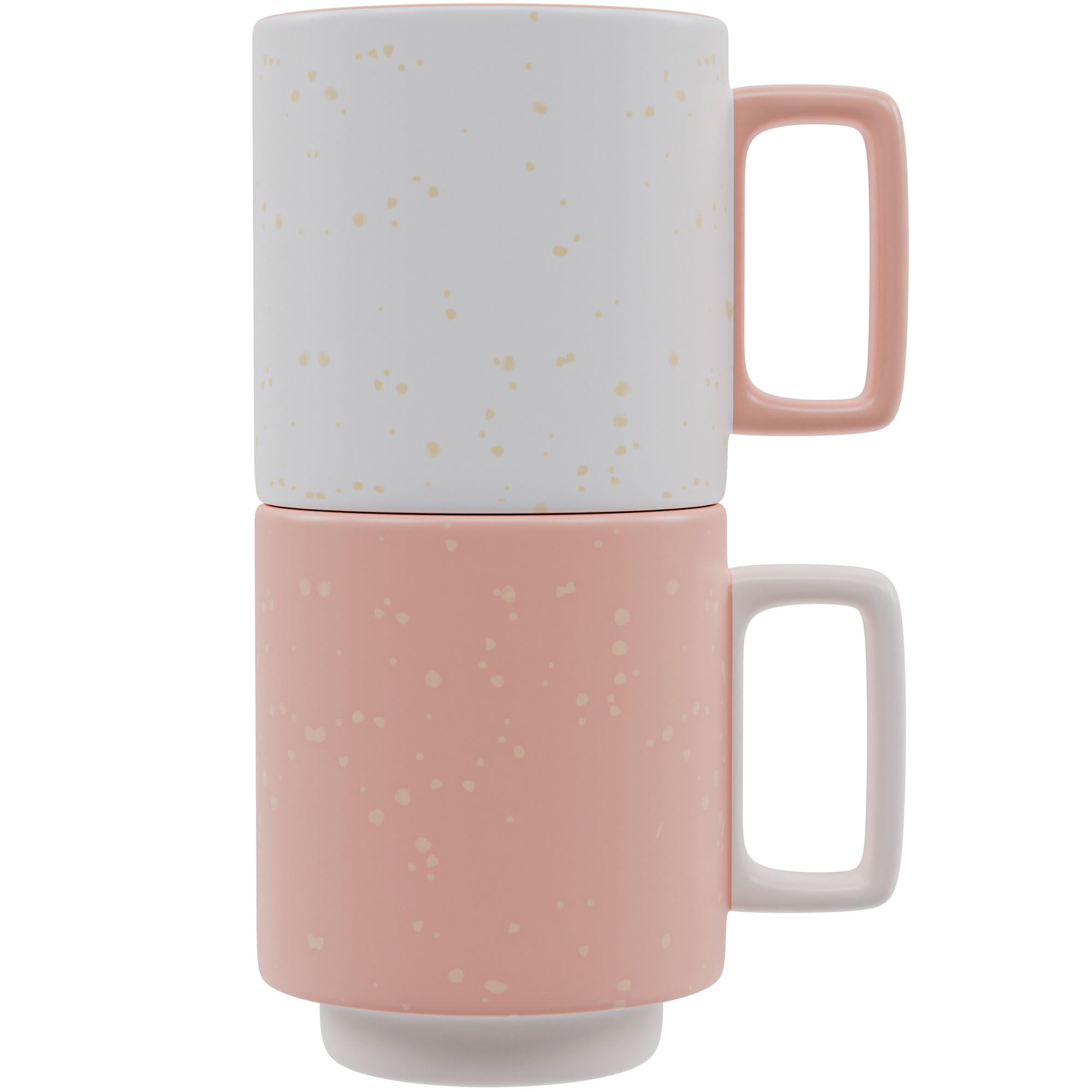 Amazon.com: American Atelier Stackable Coffee Mugs 2 Pc Set | 14oz ...