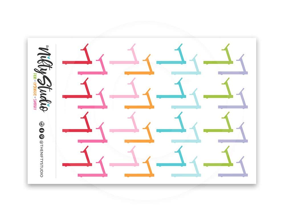 Amazon.com: Treadmill Stickers | Workout Fitness Planner Stickers | 1 ...