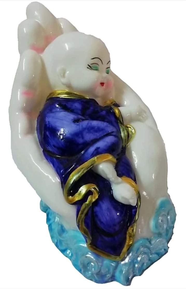 Buddha Embosed in A Palm Or Palm Buddha, Hand Buddha (White and Blue ...