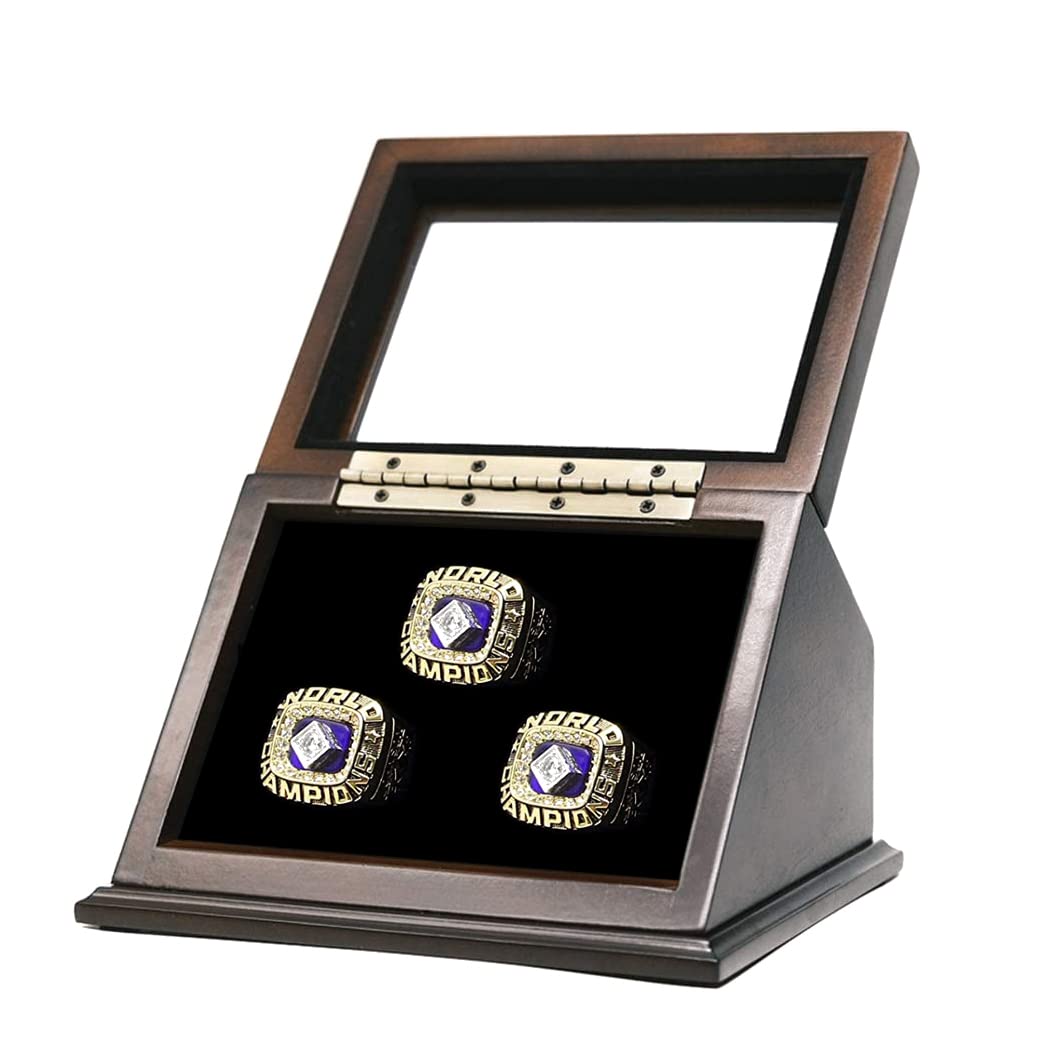 Snapklik.com : Show Box 3 Slots A Style Championship Rings Wooden ...