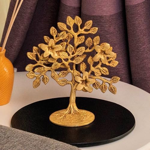 Buy 10Club Pure Brass Kalpavriksha Tree Showpiece (7.5 inches, 650 Gram ...