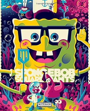 Notebook: Cute SpongeBob SquarePants Patrick Star Squidward Tentacles ...
