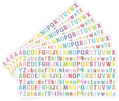 5 Inch Large Vinyl Letter Stickers, 6 Sheets Self Adhesive Alphabet ...