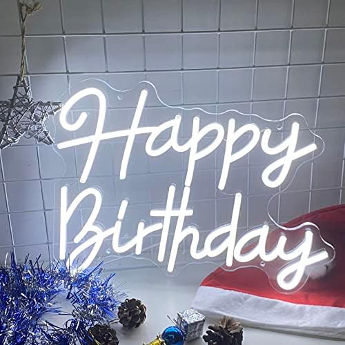 Amazon.com : Happy Birthday Neon Sign for Wall Decor LED Light ...