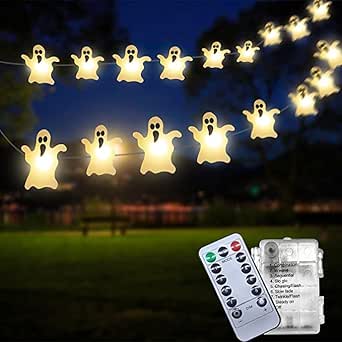 Amazon.com: TIDYON Halloween Lights Decorations Indoor 30 LED Ghost ...