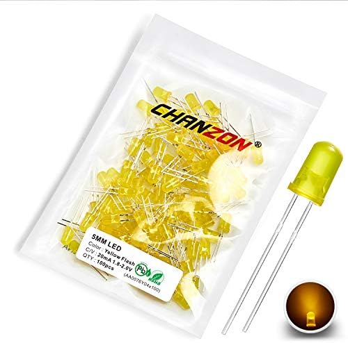 10 LED 3 MM Wasserklar Flashing Yellow LED Set : Amazon.de: Lighting