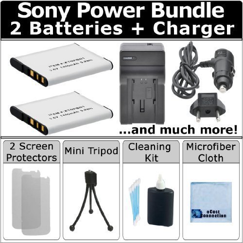 Buy 2 NP-BN1 Batteries + AC/DC Turbo Charger with Travel Adapter ...