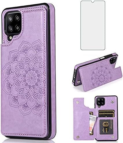 Asuwish Phone Case for Samsung Galaxy A12/M12 with Screen Protector and Wallet Cover Leather ...