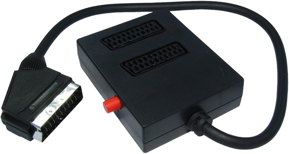 CDL Micro 2 Way Switched SCART Cable Box Signal Splitter for TV/DVD/VHS ...