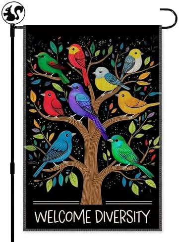 Amazon.com : LAGZDFC Welcome Diversity Garden Flag Yard Decoration ...