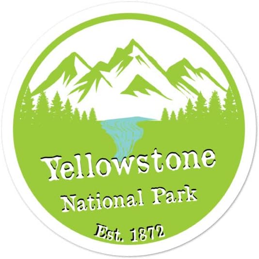 Amazon.com: Yellowstone, Wyoming National Park (GW) Vinyl Sticker Decal ...