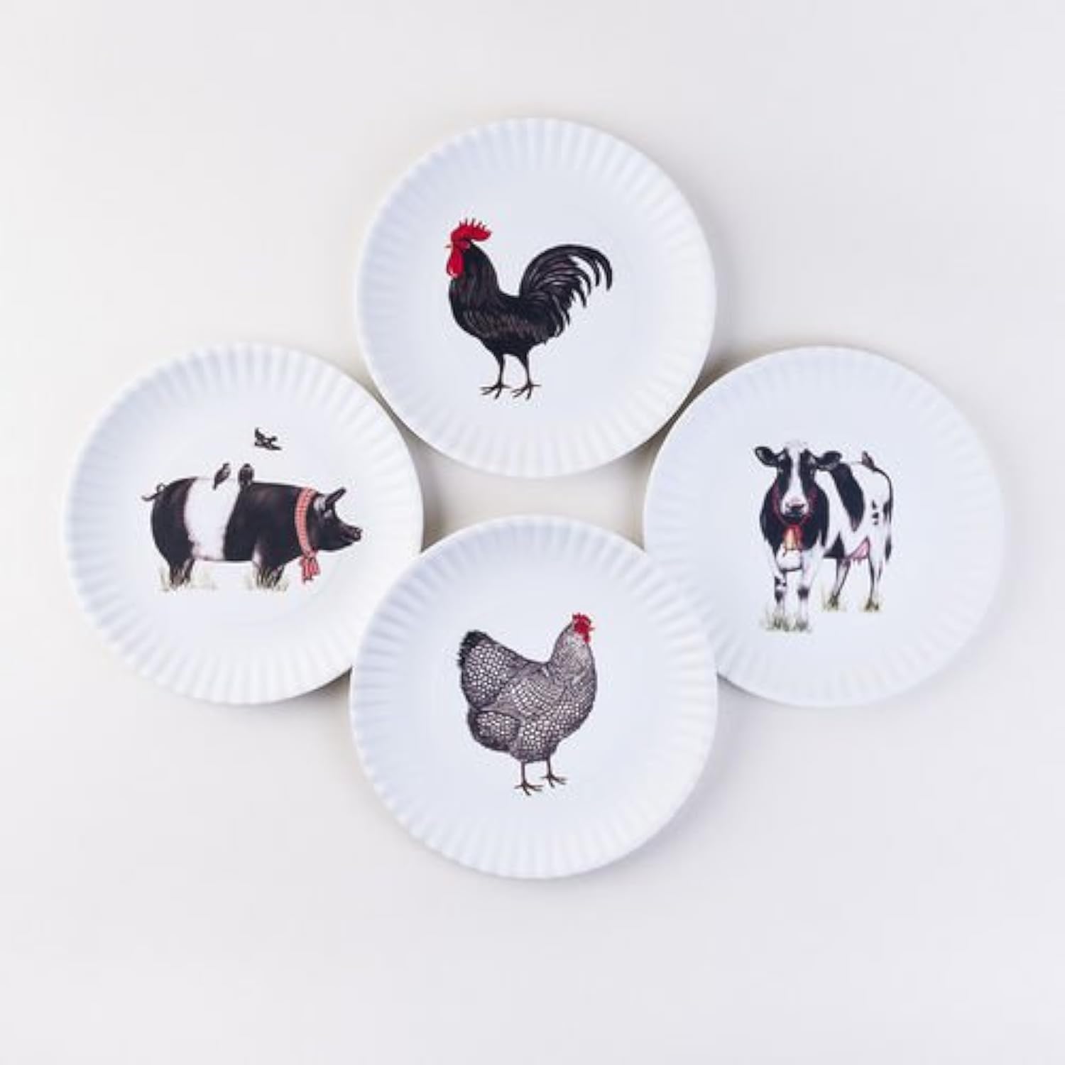 Amazon.com | One Hundred 80 Degrees Farmhouse Animals Melamine "Paper ...