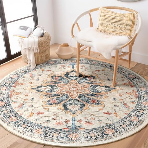 Amazon.com: MUJOO Green Round Rug 4ft,Circle Washable Area Rugs for ...