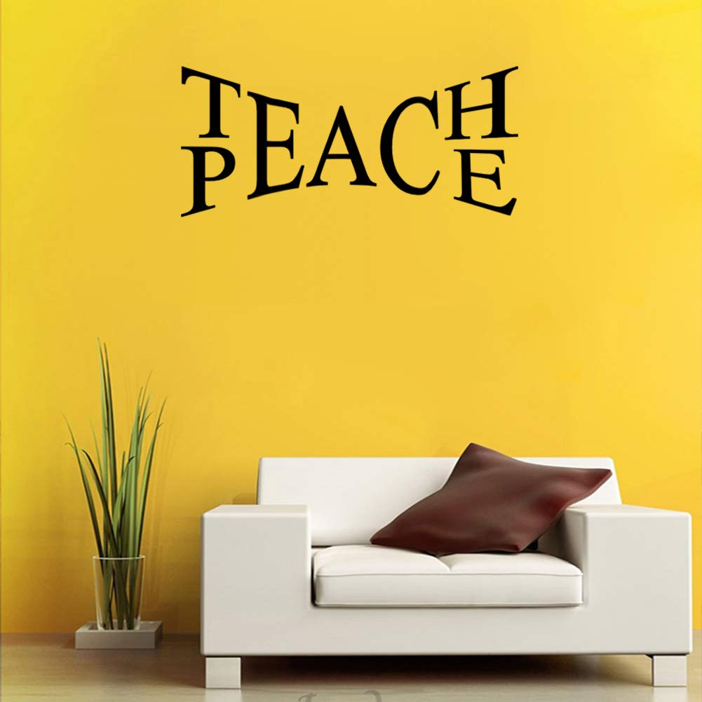 Snapklik.com : Removable Teach Peace Quote Design Decal Sticker Wall ...