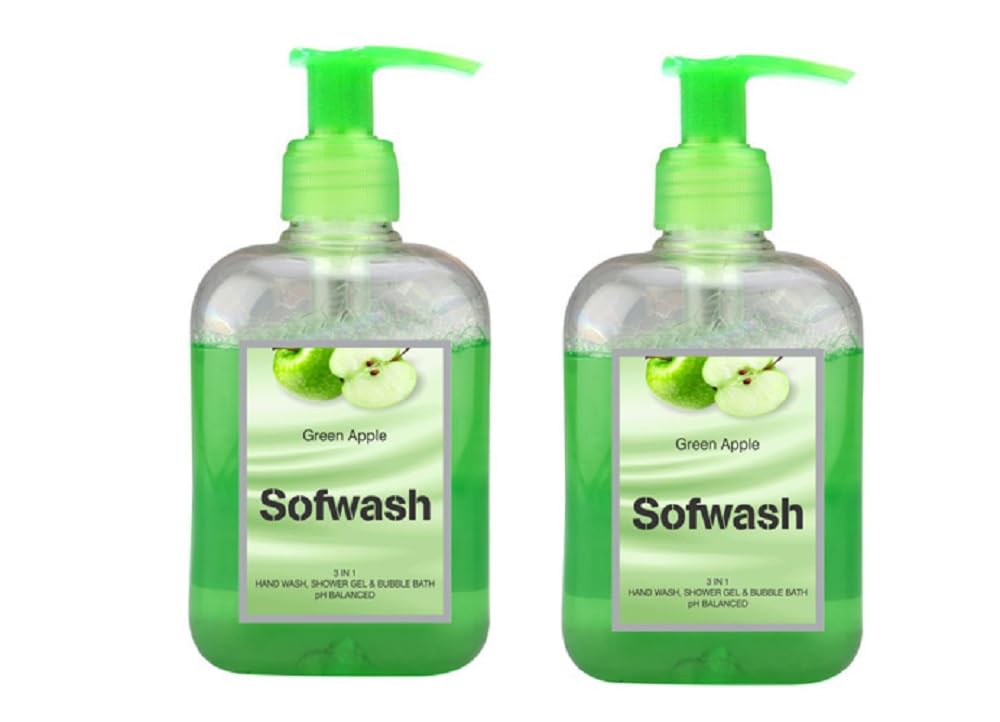 Buy Sofwash 3 In 1 Hand Wash, Shower Gel & Bubble Bath - Green Apple ...