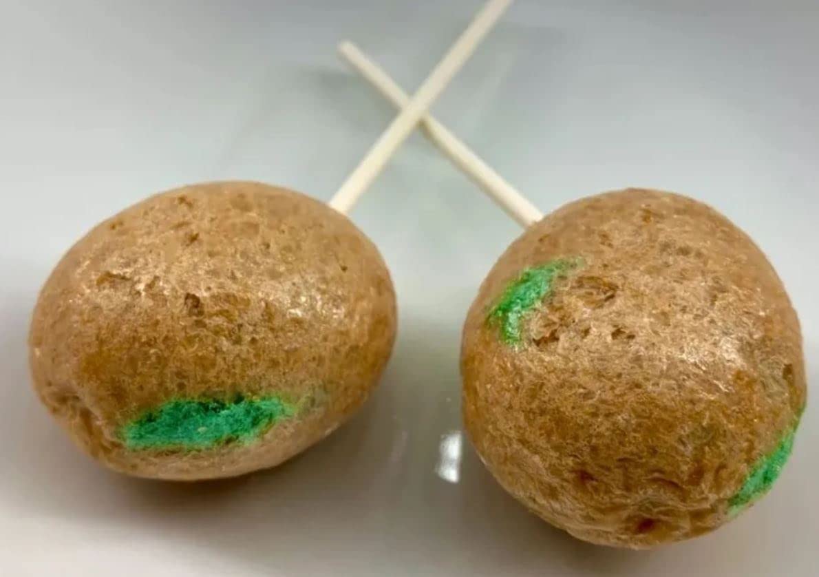 Amazon.com : 4 Freeze Dried Green Apple Caramel Lolli Pop Hand Crafted ...