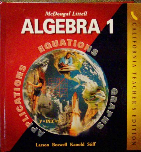 McDougal Littell Algebra 1 California Teacher's Edition (Equations ...
