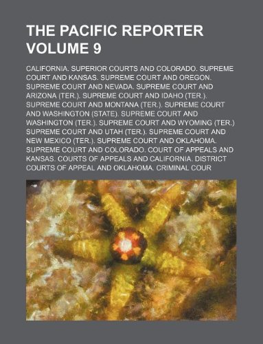 The Pacific reporter Volume 9 | Amazon.com.br