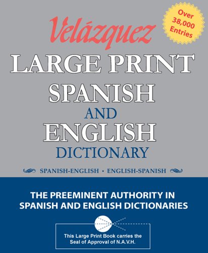 Spanish English Large Print Dictionary: Amazon.co.uk: Velazquez Press ...