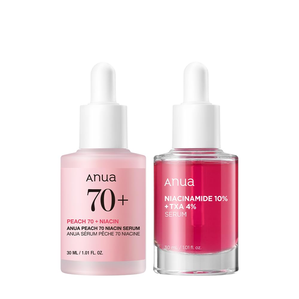 Amazon.com: Anua Pink Serum Duo for Korean Glass Skin:10% Niacinamide ...
