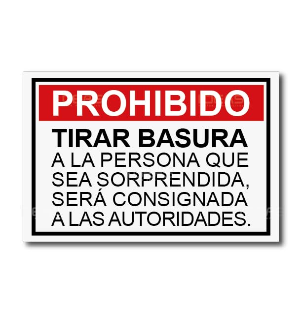 Letreros De No Tirar Basura - Ferreteria Y Herramientas