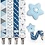 Amazon.com : Liname Neutral Pacifier Clip with Teething Toy - 4 Pack ...
