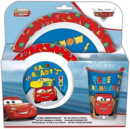 P:os 33711088 Frühstücksset Cars, 3-teiliges Geschirrset mit Teller ...