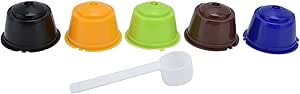 Amazon.com: Reusable Coffee Capsules, 50ml Refillable Coffee Pods, 5Pcs ...