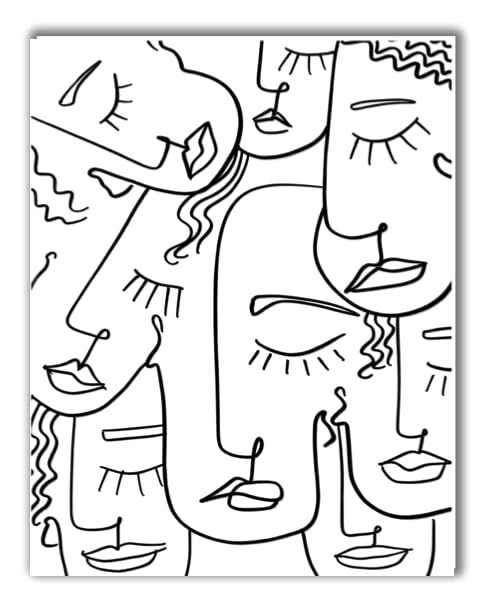 Arte Abstracto, Caras En Blanco Y Negro Foto De Stock Gratuita Sobre