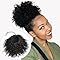 Amazon.com : FEIPRO Afro Puffs Large Human Hair Buns Natural Drawstring ...