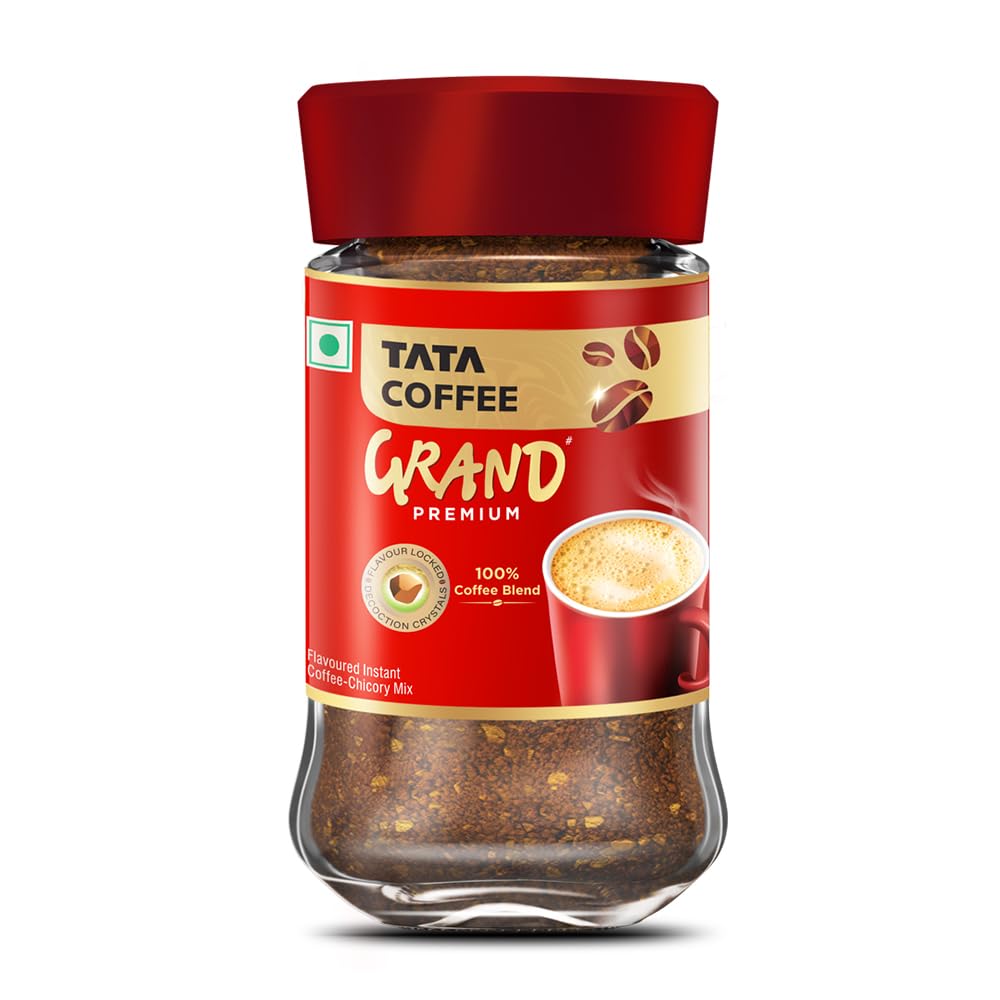 Tata Coffee Grand Premium Instant Coffee | 100% Coffee Blend | With ...