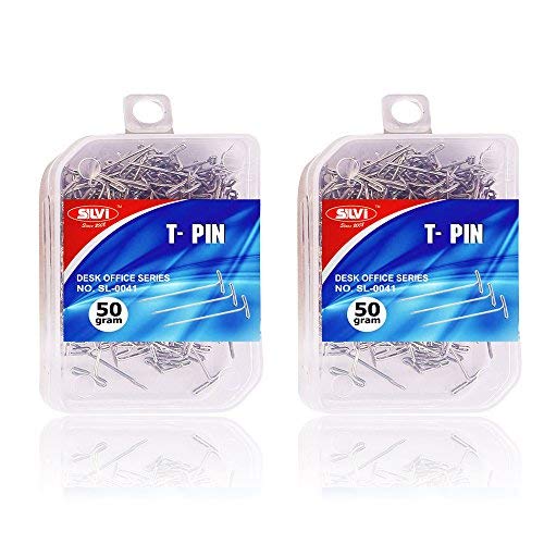 T-Shaped Electro Nickel Plated Pins 600gm (Set of 12 Boxes) : Amazon.in ...