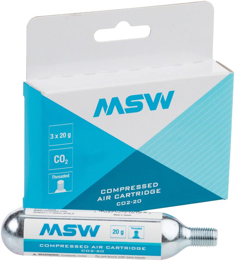 Amazon.com : MSW CO2-20 Compressed Air CO2 Cartridge - 20g, Threaded, 3 ...