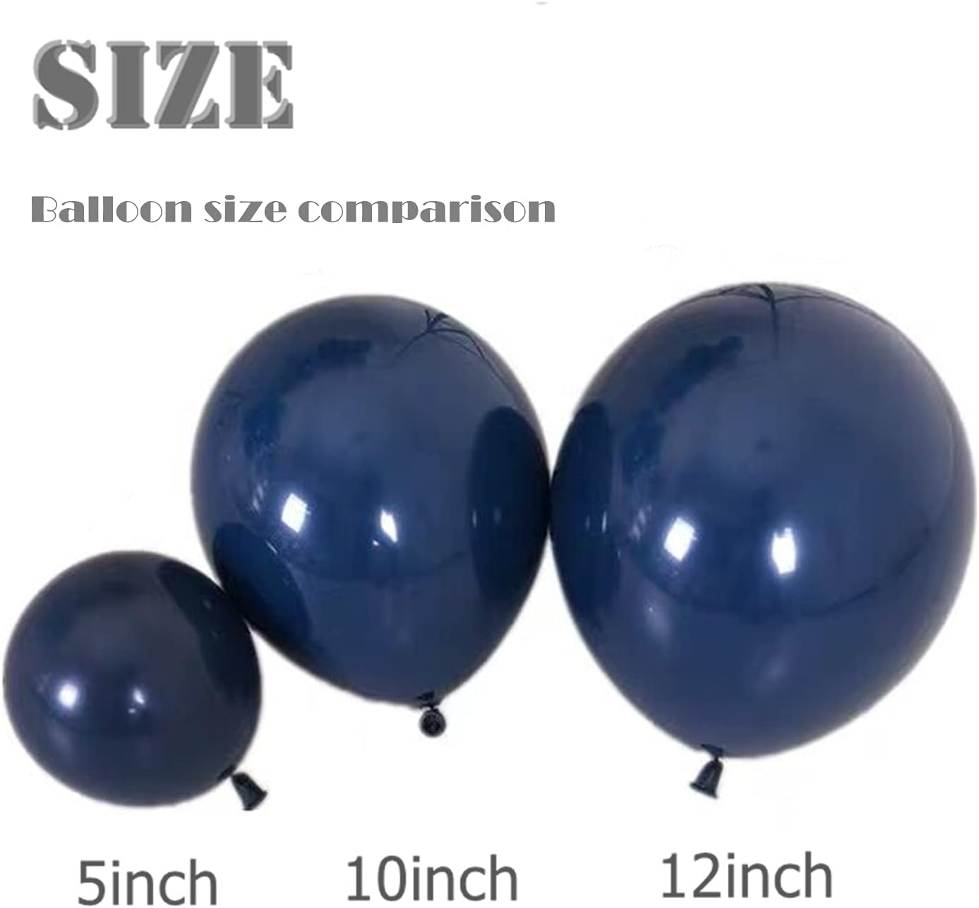100 pcs 5inch Dark Blue Balloons Mini Navy Blue Latex Party Balloons ...