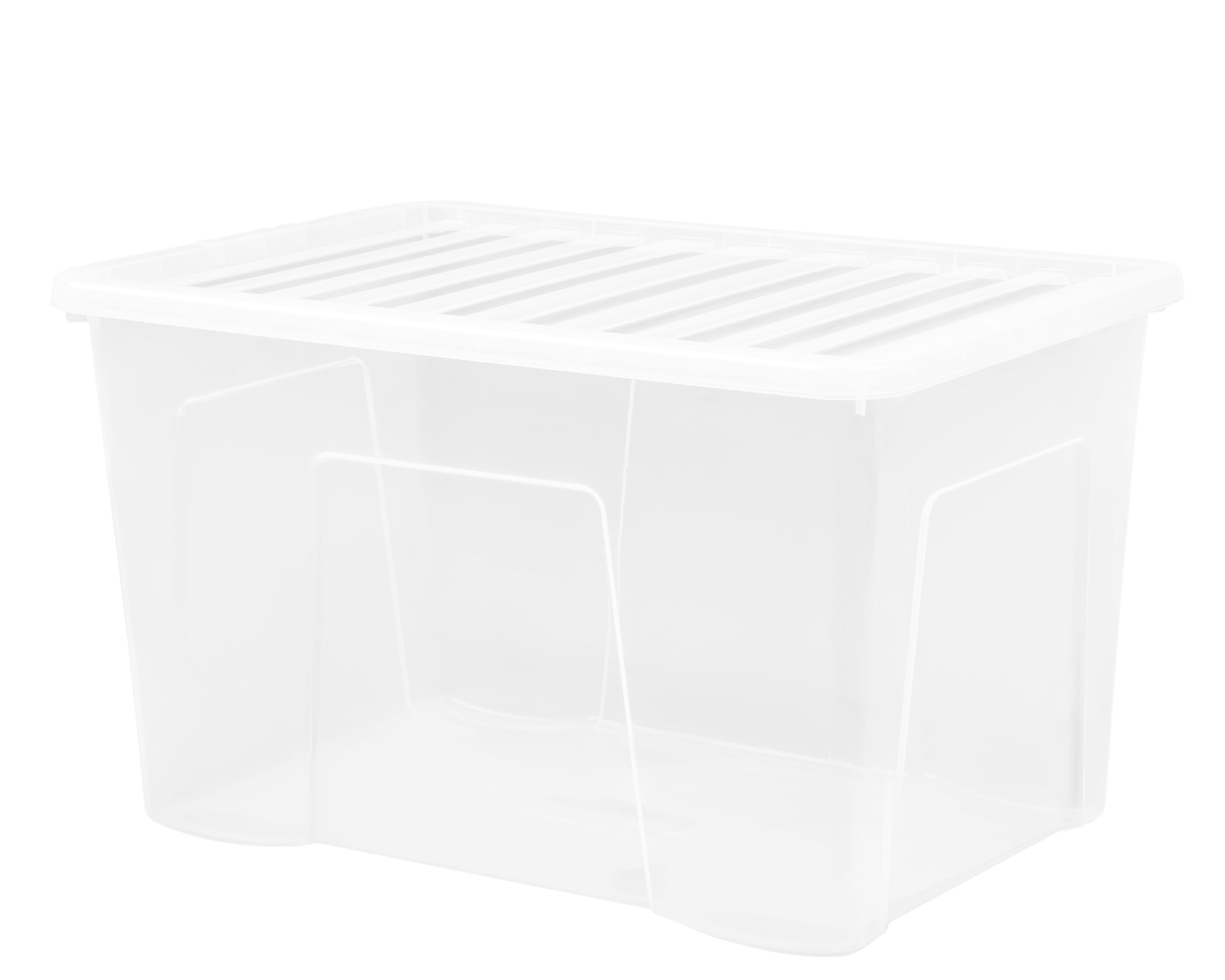 Muddy Hands 102 Litre Extra Large Clear Plastic Storage Box with Lid ...