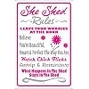 She Shed RulesSign Metal Aluminum Sign Metal Wall Plaque Tin Sign 8 x ...