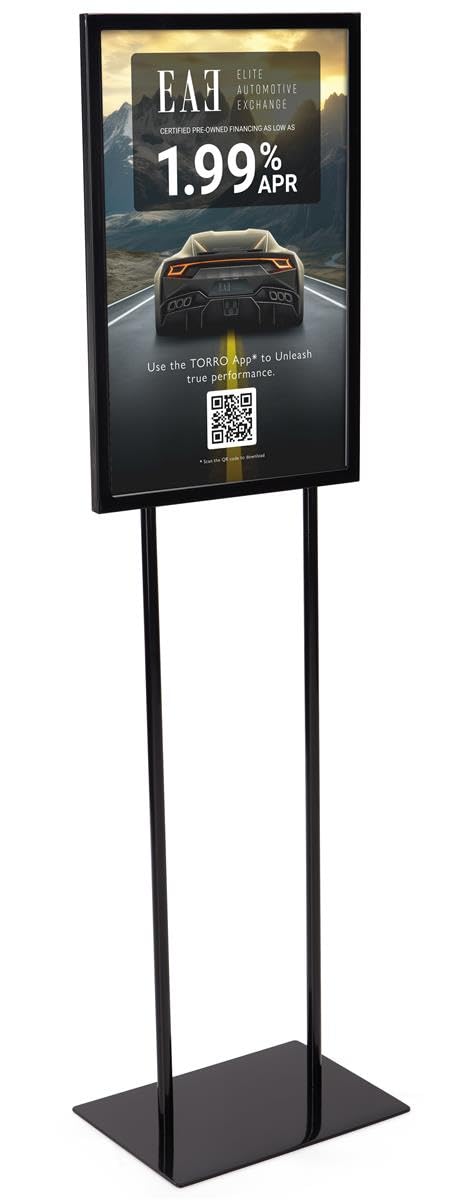 Amazon.com: Displays2go Poster Sign Stand 14" x 22", Top Insert, Double ...