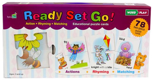 Ready Set Go!: Action, Rhyming, Matching-Educational Puzzle Cards (Word ...