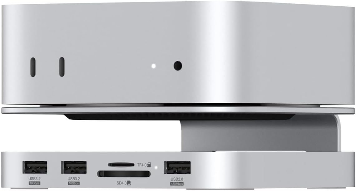 Amazon.com: RayCue Mac Mini M4 Dock, Aluminum Mac Mini Stand and HDMI ...