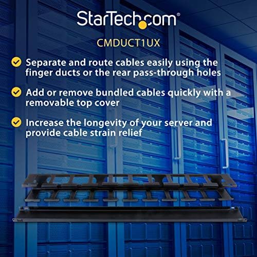 StarTech.com Conduit horizontal de gestion des câbles pour rack de ...
