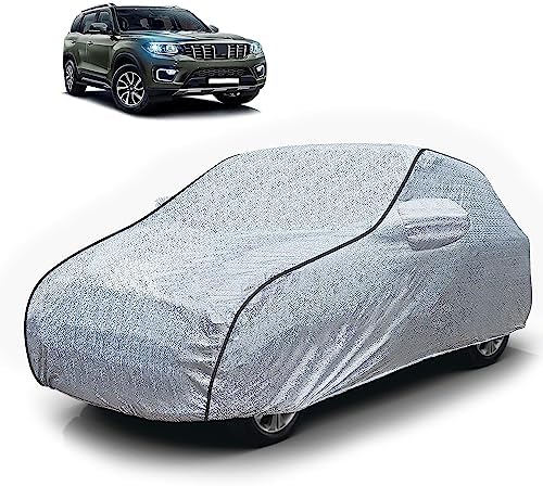 Autofy SilverTech-Black Piping 100% Waterproof Car Cover for Mahindra ...