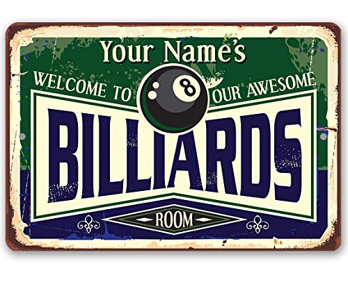 Amazon.com: Personalized Billiards Room Sign - Great Pool Room and Game ...