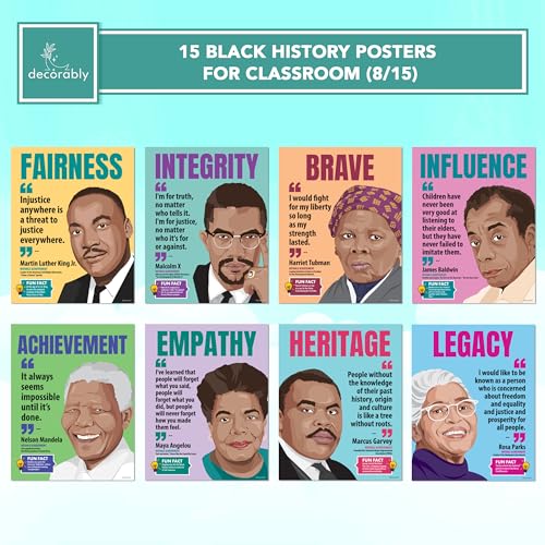 15 Black History Month Decorations for Classroom - 11x14in Black ...